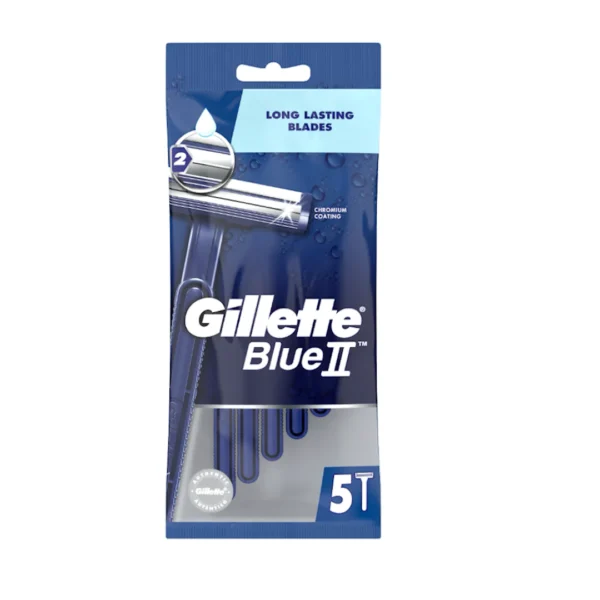 Gillette Blue II Disposable Razor 5pcs – LINKS WHOLESALE LTD